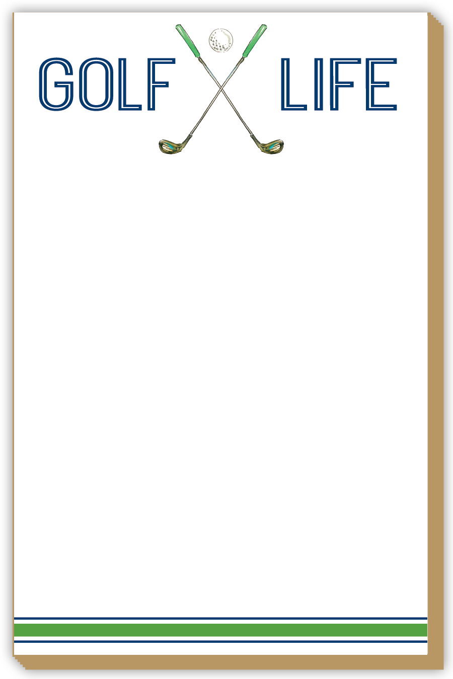 Golf Life Blue Luxe Large Notepad